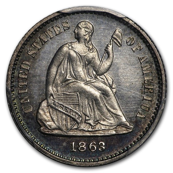 Buy 1863 Liberty Seated Half Dime PR-64 Cameo PCGS | APMEX
