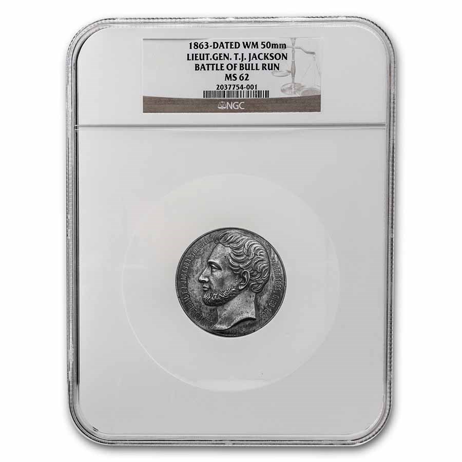 Buy 1863 Lieut. Gen. T.J. Jackson Battle of Bull Run Medal MS-62 NGC ...
