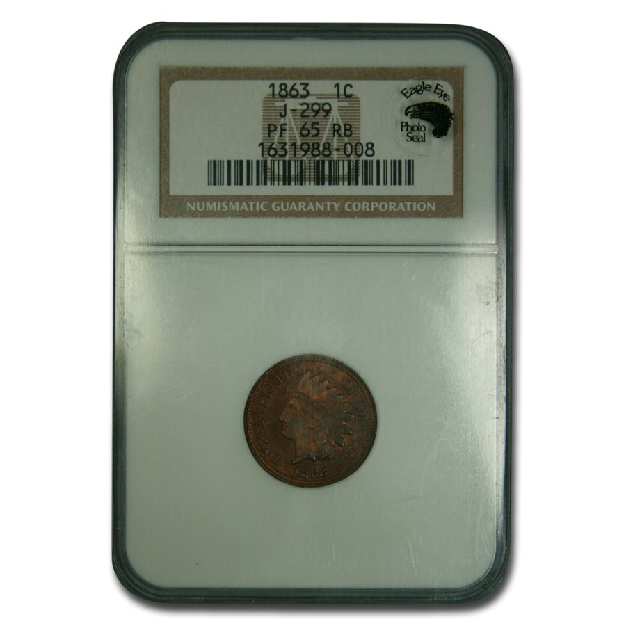 Buy 1863 One Cent Pattern PF-65 NGC (Red/Brown, J-299) | APMEX
