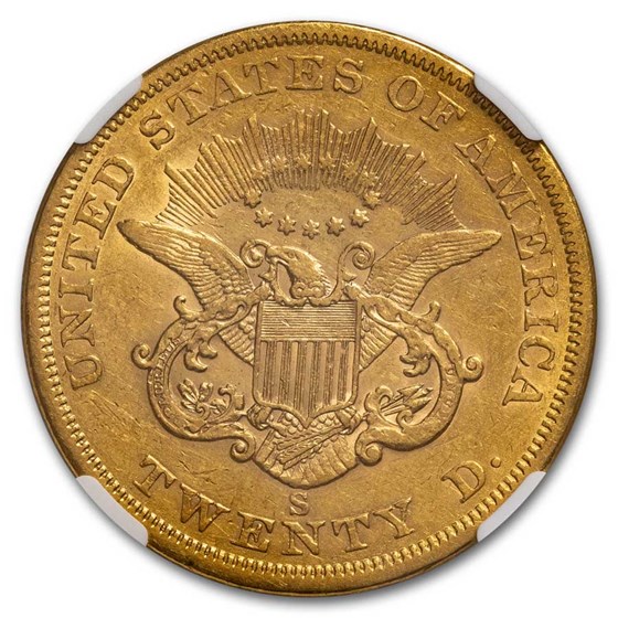 Buy 1863-S $20 Liberty Gold Double Eagle AU-55 NGC | APMEX