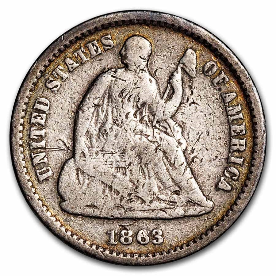 Buy 1863-S Liberty Seated Half Dime VG (Details) | APMEX