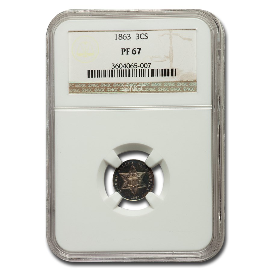 Buy 1863 Three Cent Silver PF-67 NGC | APMEX