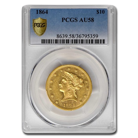 Buy 1864 $10 Liberty Gold Eagle AU-58 PCGS | APMEX