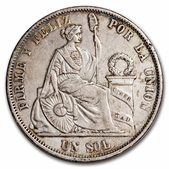 Buy 1864-1916 Peru Silver Sol XF (ASW .7234) | APMEX