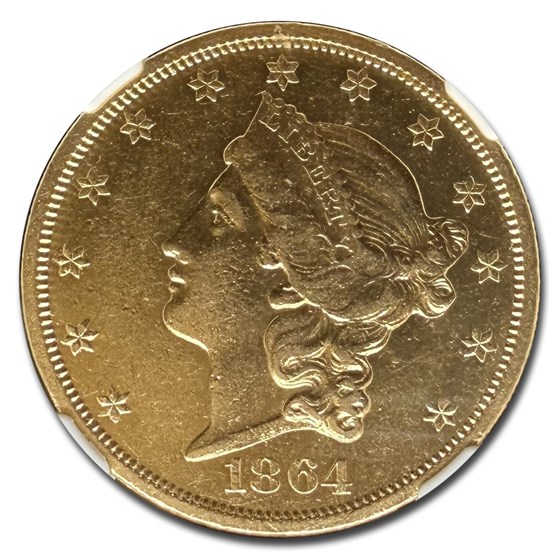Buy 1864 $20 Liberty Gold Double Eagle AU-53 NGC | APMEX