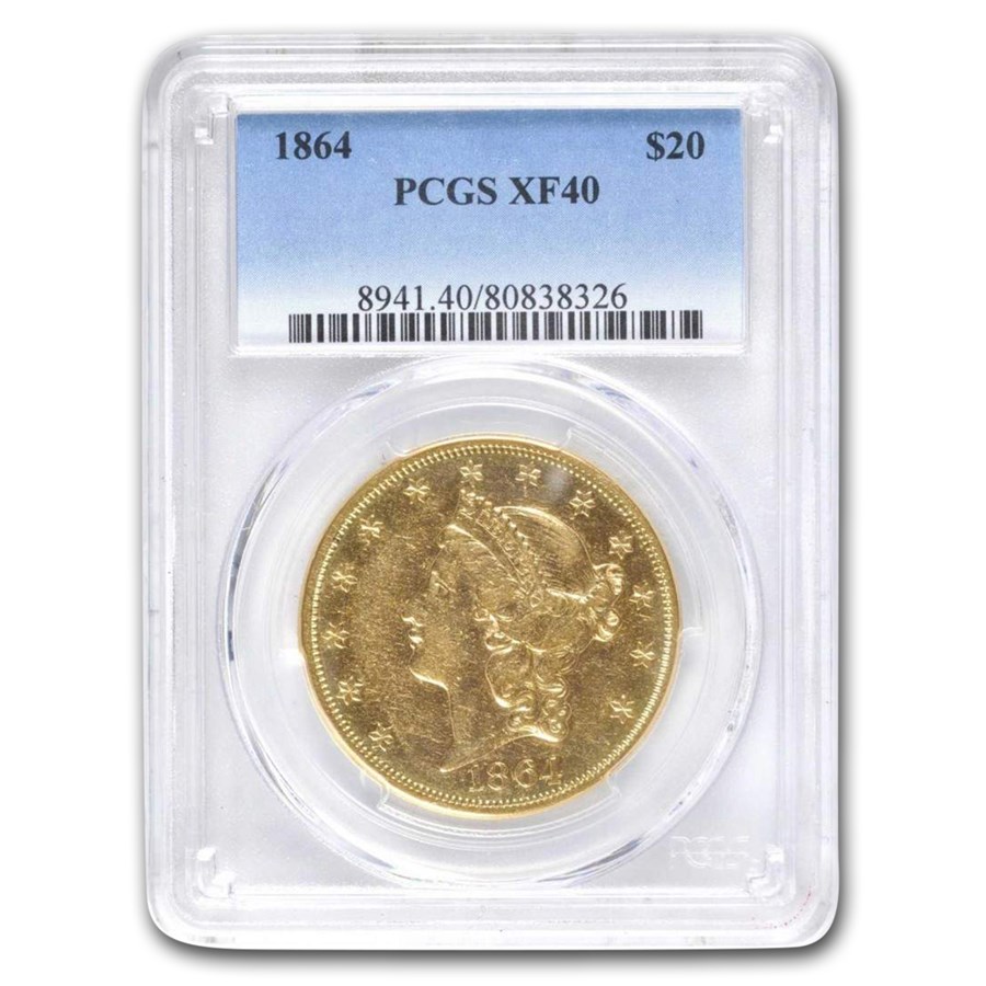 Buy 1864 $20 Liberty Gold Double Eagle XF-40 PCGS | APMEX