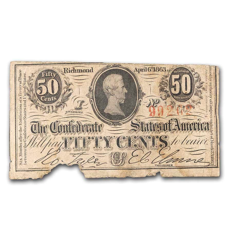 Buy 1864 $.50 (T-72) Bust of Jefferson Davis Richmond, VA Cull | APMEX