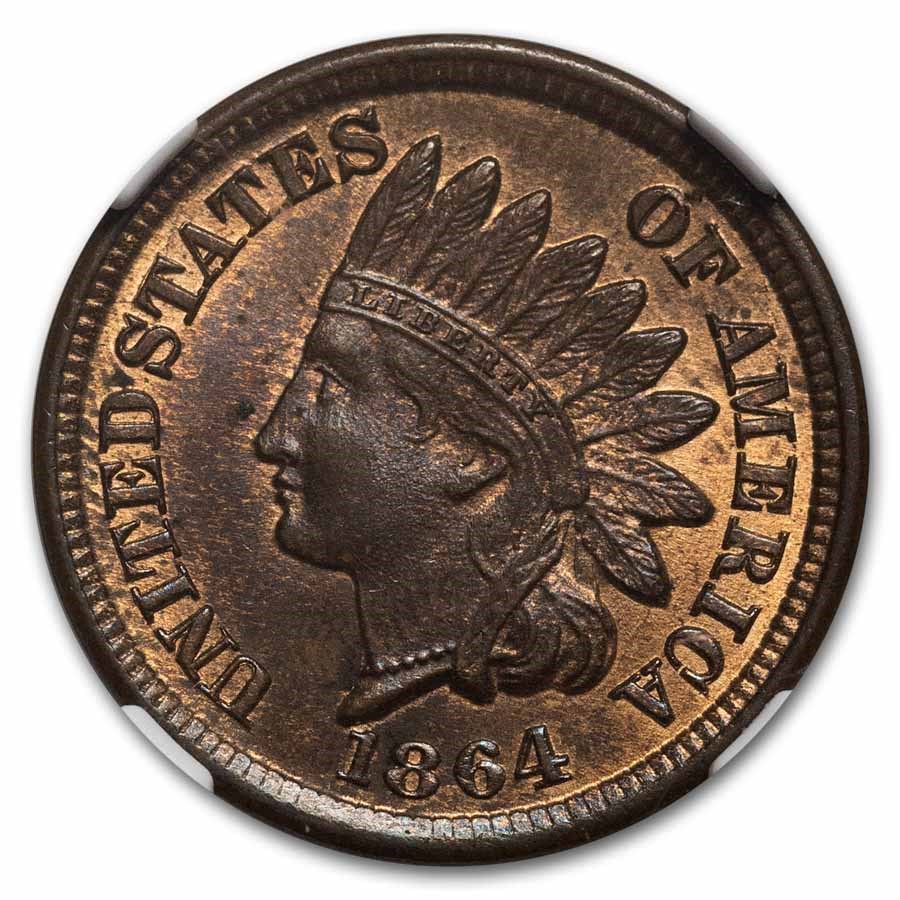 Buy 1864 Indian Head Cent MS-63 NGC (Red/Brown) | APMEX