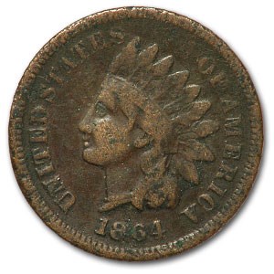 Buy 1864 Indian Head Cent VG Details (L on Ribbon) | APMEX