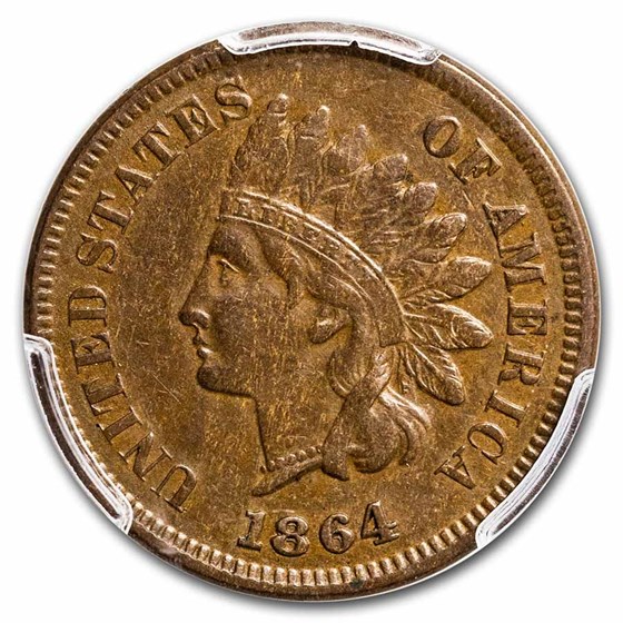 Buy 1864 Indian Head Cent XF-45 PCGS (L on Ribbon) | APMEX