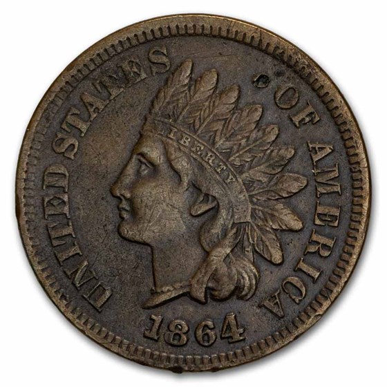 Buy 1864 Indian Head Cent XF Details (L on Ribbon) | APMEX