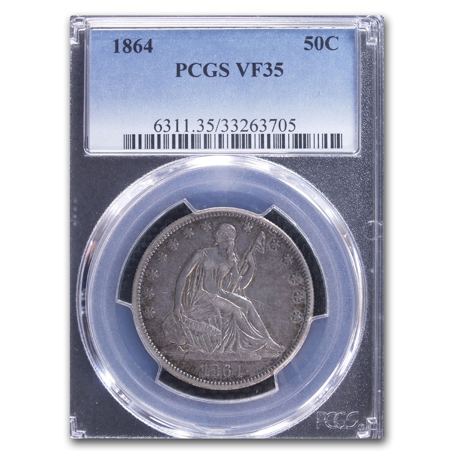 Buy 1864 Liberty Seated Half Dollar VF-35 PCGS | APMEX