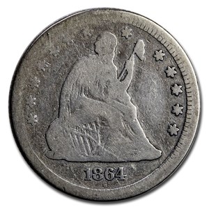 Buy 1864 Liberty Seated Quarter AG | APMEX