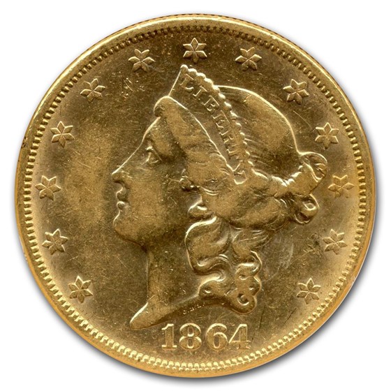 Buy 1864-S $20 Liberty Gold Double Eagle AU-53 NGC (SS Republic) | APMEX