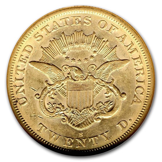 Buy 1864-S $20 Liberty Gold Double Eagle AU-53 NGC (SS Republic) | APMEX