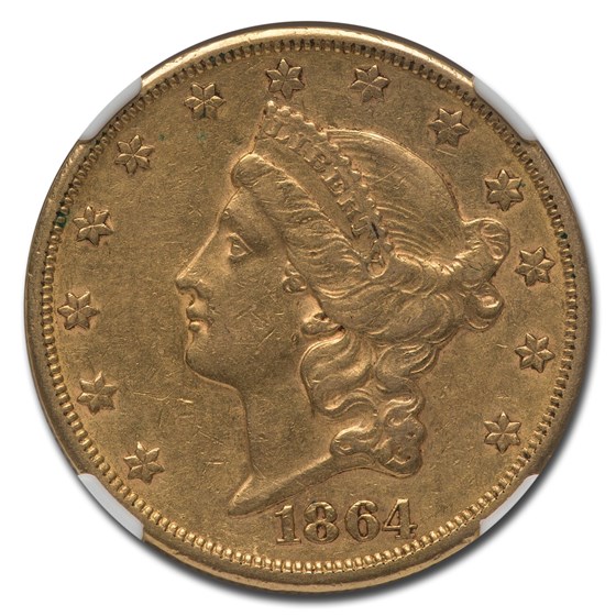 Buy 1864-S $20 Liberty Gold Double Eagle AU-53 NGC | APMEX