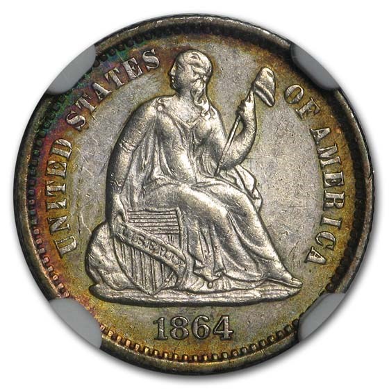 Buy 1864-S Liberty Seated Half Dime AU-55 NGC | APMEX