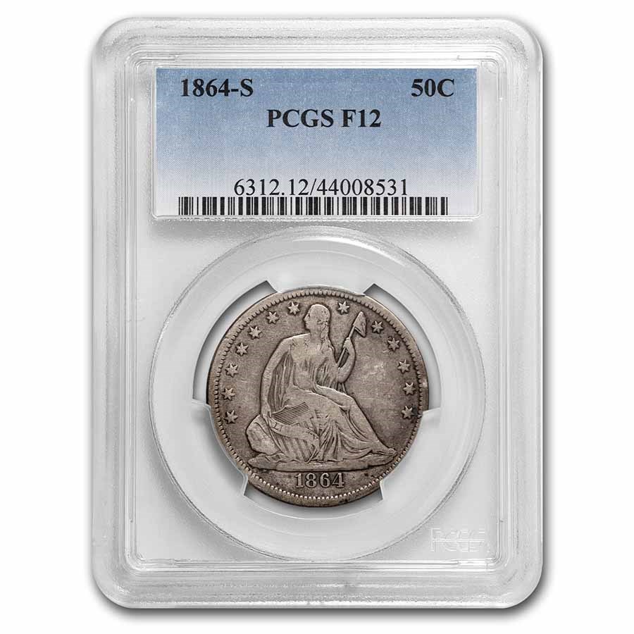 Buy 1864-S Liberty Seated Half Dollar F-12 PCGS | APMEX