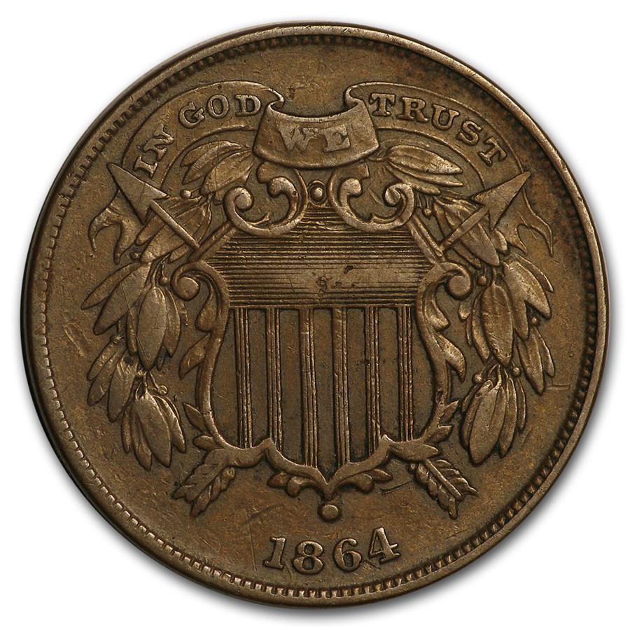 Buy 1864 Two Cent Piece Small Motto XF | APMEX