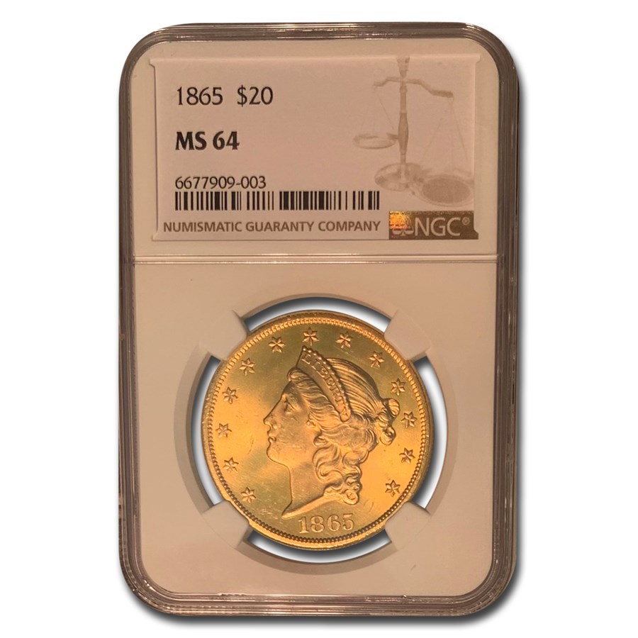Buy 1865 $20 Liberty Gold Double Eagle MS-64 | APMEX