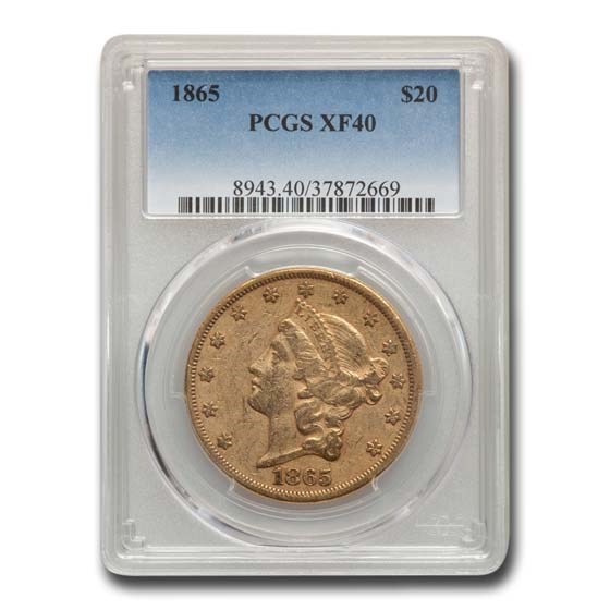 Buy 1865 $20 Liberty Gold Double Eagle XF-40 PCGS | APMEX