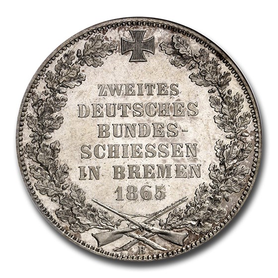 Buy 1865-B Germany Bremen Silver Thaler MS-66 NGC | APMEX