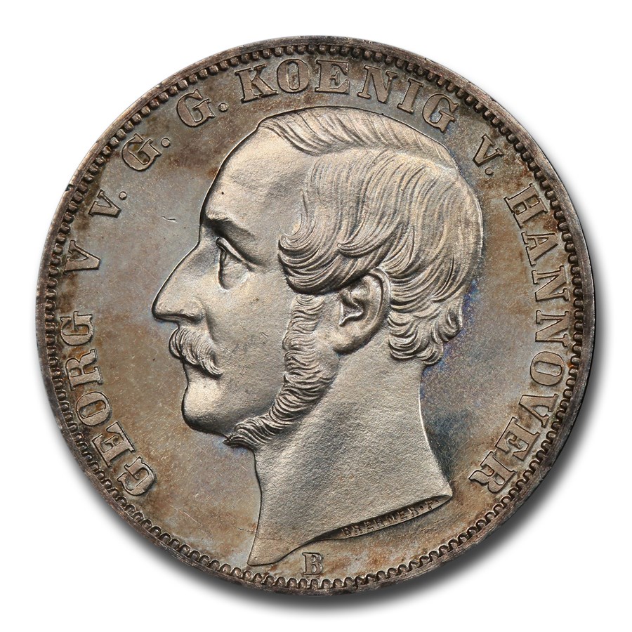 Buy 1865-B Germany Hannover Silver Thaler Georg V MS-65 PCGS (PL) | APMEX