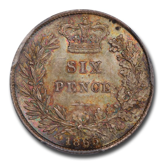 Buy 1865 Great Britain Silver Sixpence Victoria MS-65 PCGS | APMEX