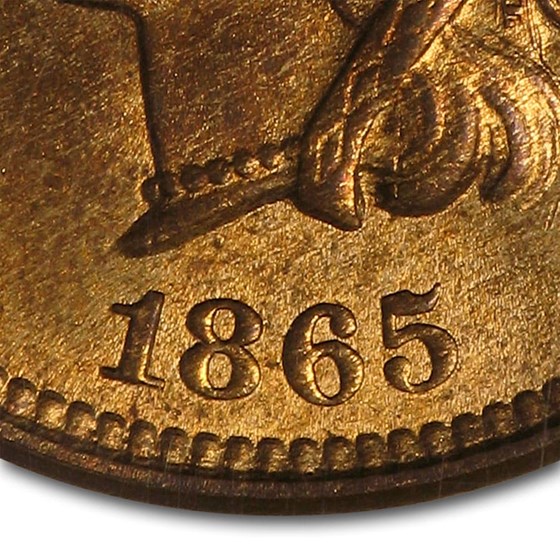 Buy 1865 Indian Head Cent MS-65 PCGS (Red/Brown, Fancy 5) | APMEX