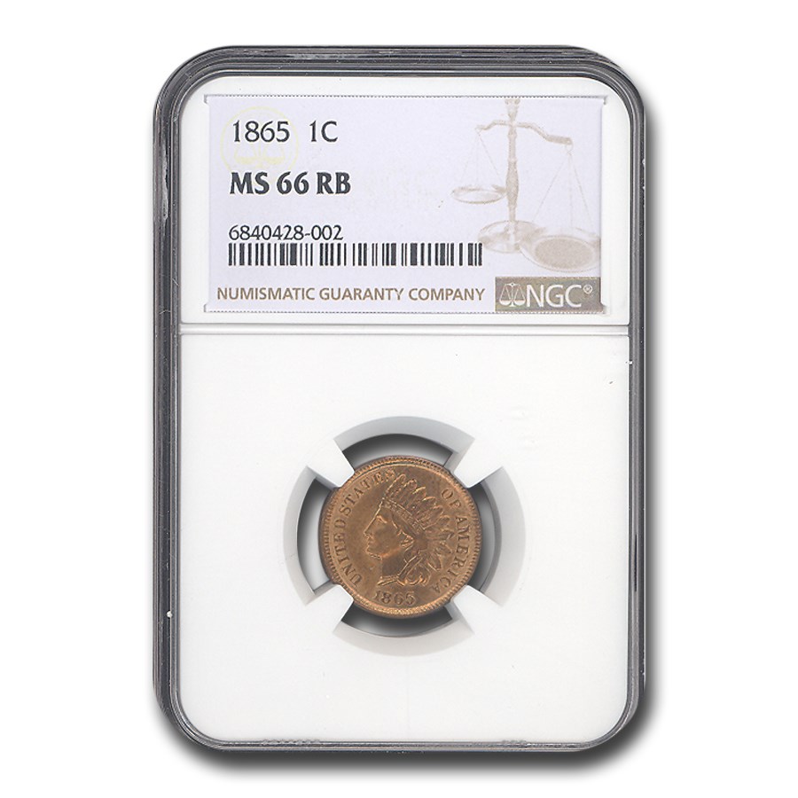 Buy 1865 Indian Head Cent MS-66 NGC (Red/Brown) | APMEX