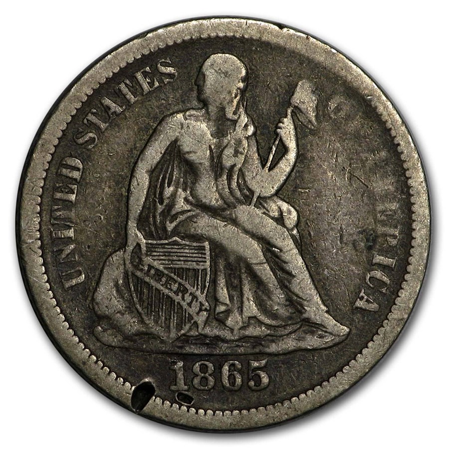 Buy 1865 Liberty Seated Dime VF (Details) | APMEX