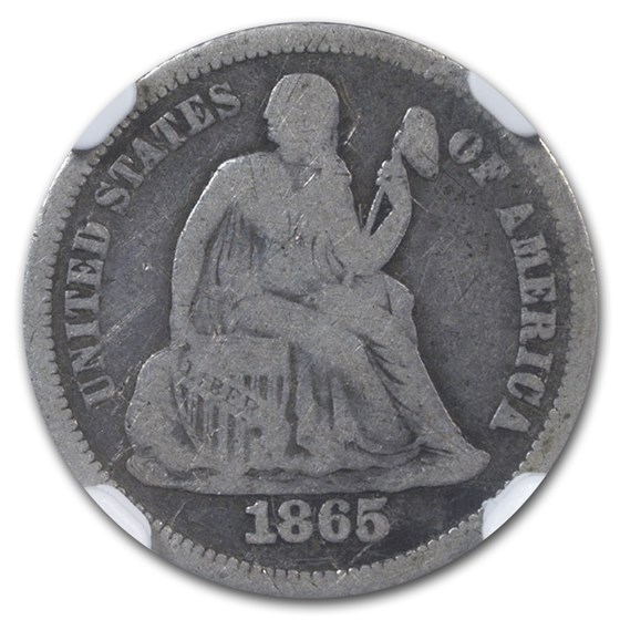 Buy 1865 Liberty Seated Dime VG-8 NGC | APMEX