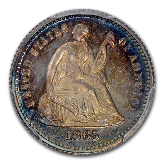 Buy 1865 Liberty Seated Half Dime PR-67 PCGS | APMEX