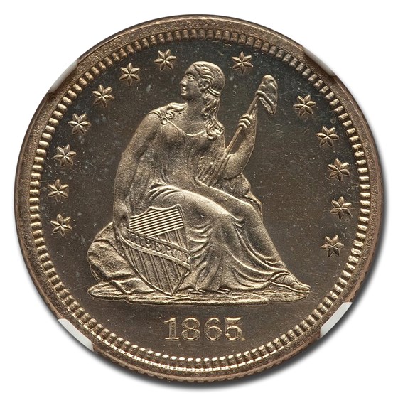 Buy 1865 Liberty Seated Quarter PF-66 Cameo NGC | APMEX