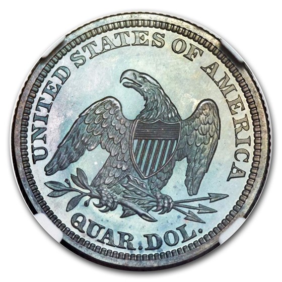 Buy 1865 Liberty Seated Quarter PF-68 NGC | APMEX