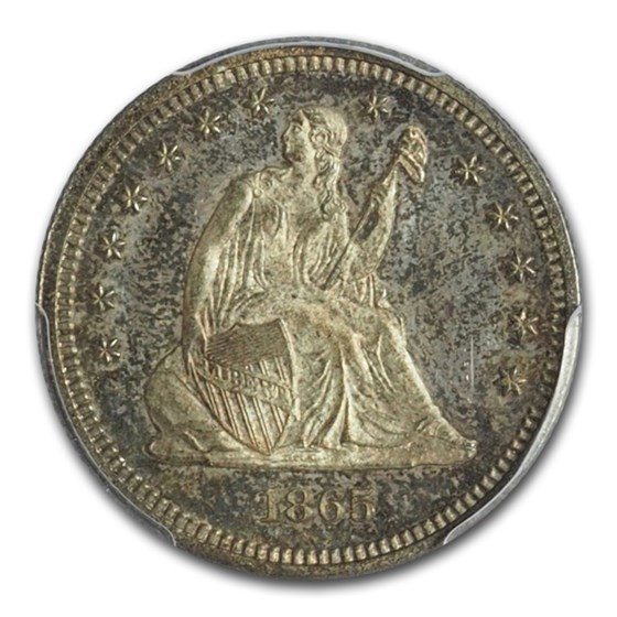 Buy 1865 Liberty Seated Quarter PR-65 PCGS | APMEX