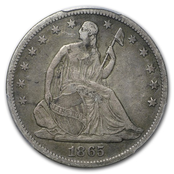 Buy 1865-S Liberty Seated Half Dollar VF-35 PCGS | APMEX