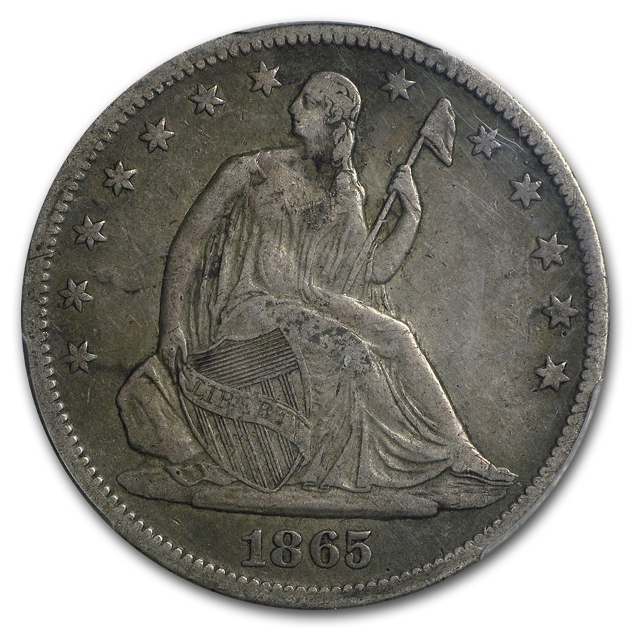 Buy 1865-S Liberty Seated Half Dollar VF | APMEX