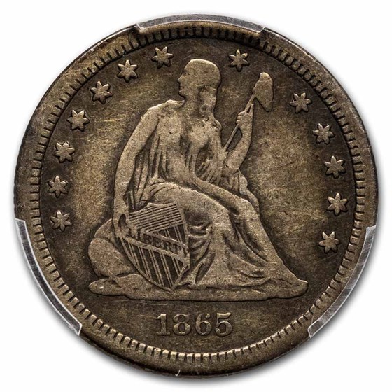Buy 1865-S Liberty Seated Quarter VF-20 PCGS | APMEX