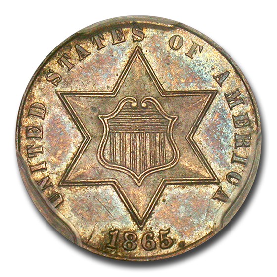 Buy 1865 Three Cent Silver PR-64 PCGS | APMEX