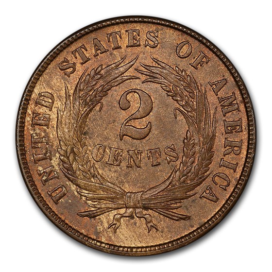 Buy 1865 Two Cent Piece MS-65 PCGS (Red/Brown) | APMEX