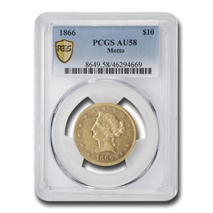 Buy 1866 $10 Liberty Gold Eagle AU-58 PCGS (Motto) | APMEX
