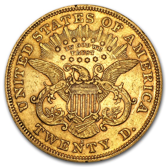 Buy 1866-1876 $20 Liberty Gold Double Eagle Type 2 XF | APMEX
