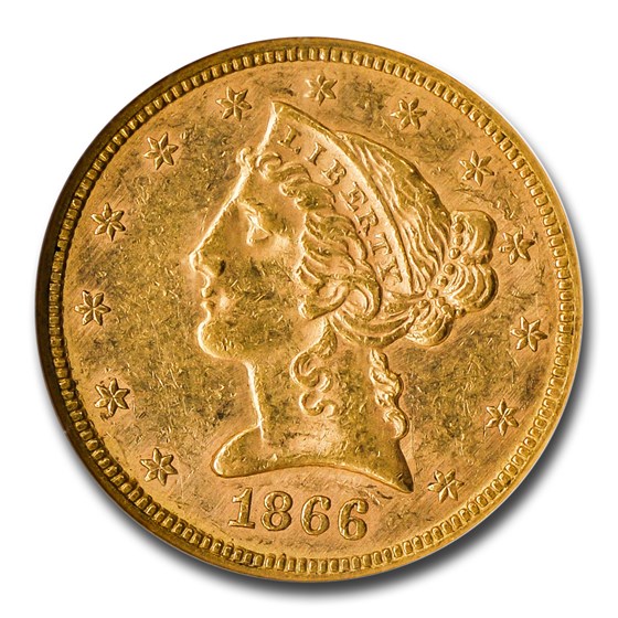 Buy 1866 $5 Liberty Gold Half Eagle MS-61 NGC (Motto) | APMEX