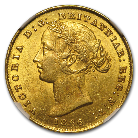 Buy 1866 Australia Gold Sovereign Victoria MS-62 NGC Coin Online ...