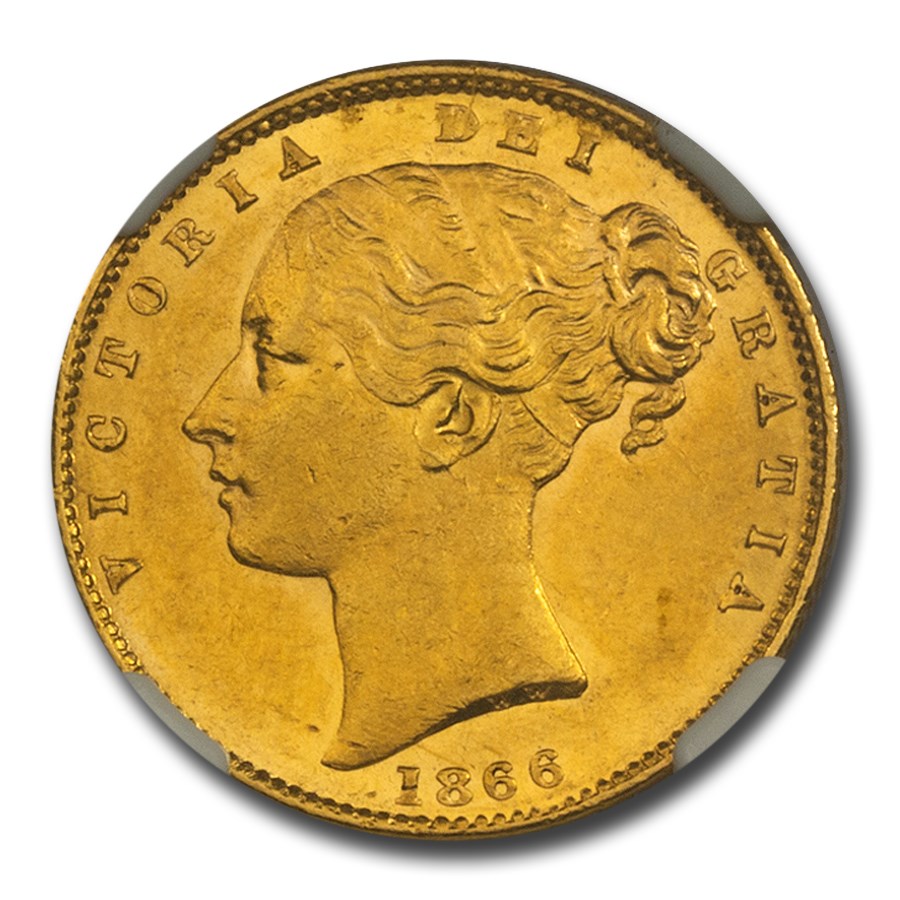 Buy 1866 Great Britain Gold Sovereign Victoria MS-62 NGC | APMEX