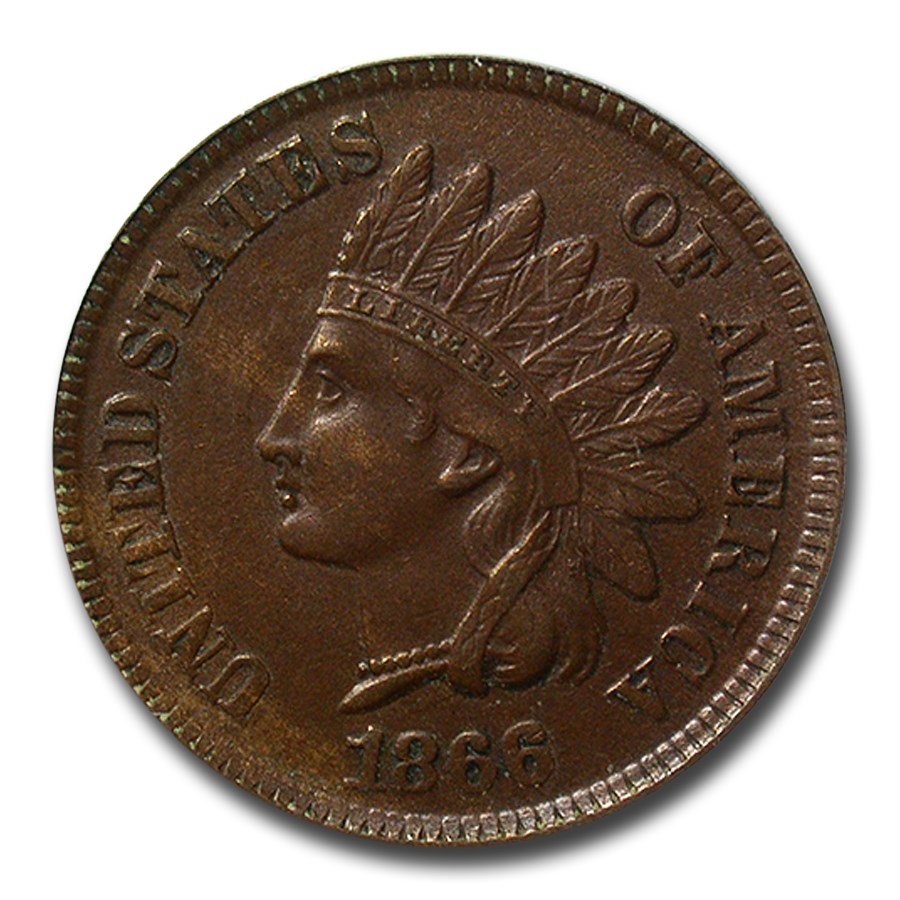 Buy 1866 Indian Head Cent AU-58 PCGS | APMEX