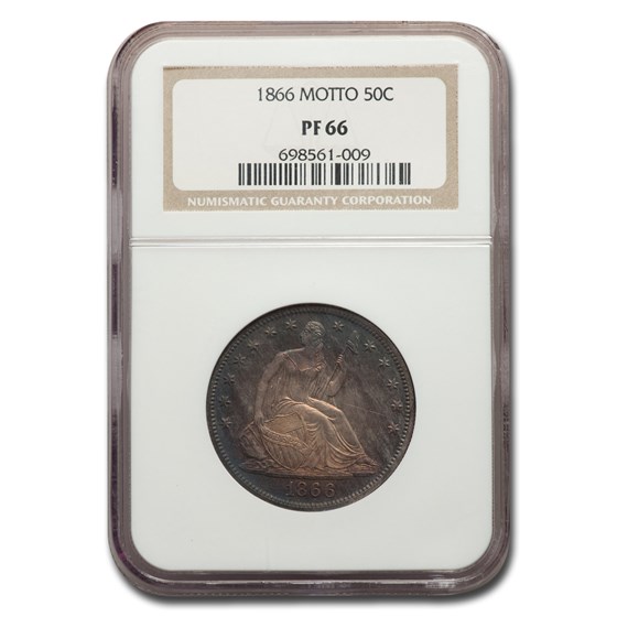 Buy 1866 Liberty Seated Half Dollar PF-66 NGC (Motto) | APMEX