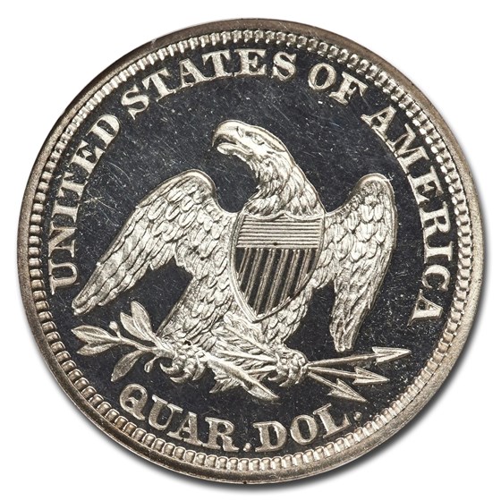 Buy 1866 Liberty Seated Quarter w/Motto PF-64 NGC CAC | APMEX