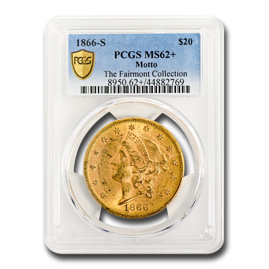 Buy 1866-S Liberty Gold Double Eagle MS-62+ PCGS | APMEX